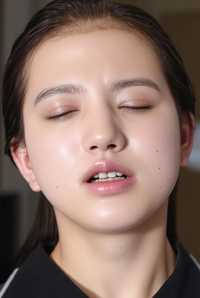 A 23 years old Japanese women, Upper body photo, facing upwards - SeaArt AI