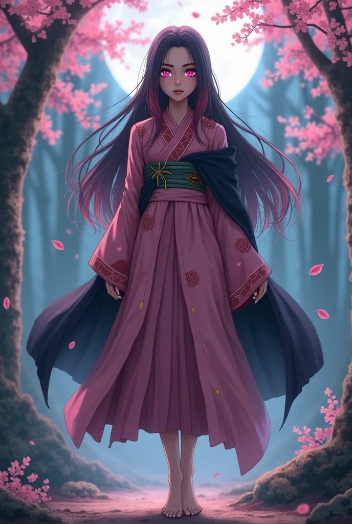 A full-body shot of an Indian actress Tripti Dimri styled as Nezuko ...