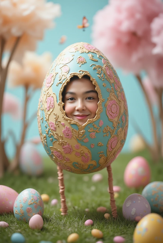 Easter egg with legs. - SeaArt AI