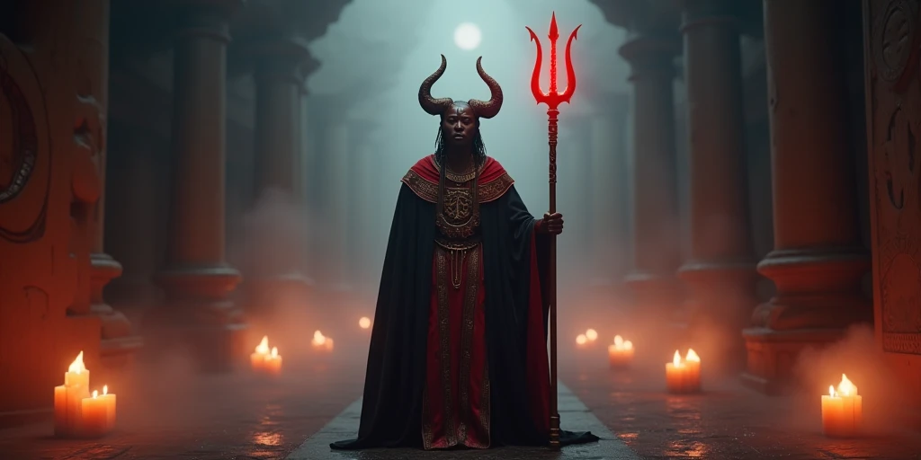 A powerful Afro-Brazilian spiritual guardian representing Exu - SeaArt AI