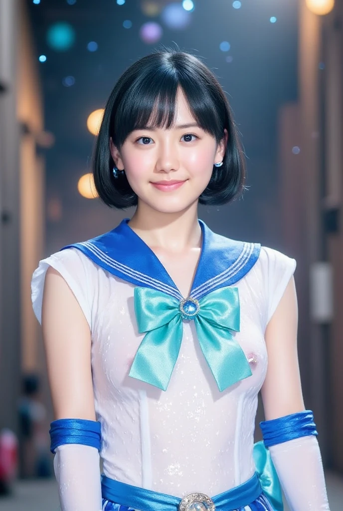 1 mana,The costume is transparent 、Sailor Macury、mana、realistic ...