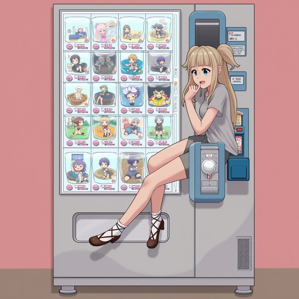 1 girl、Human vending machine A vending machine where you can buy your ...