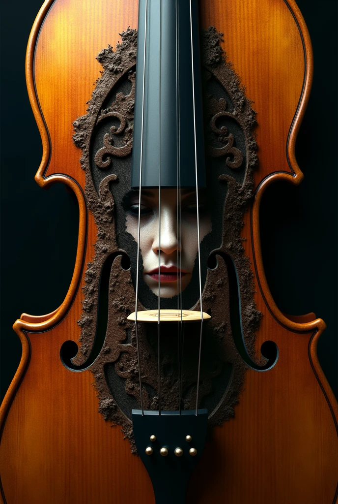 A hidden face inside a musical instrument - SeaArt AI