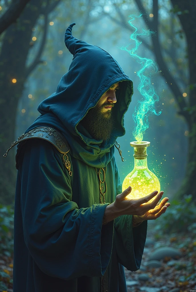 Create a who is drinking a magic potion - SeaArt AI