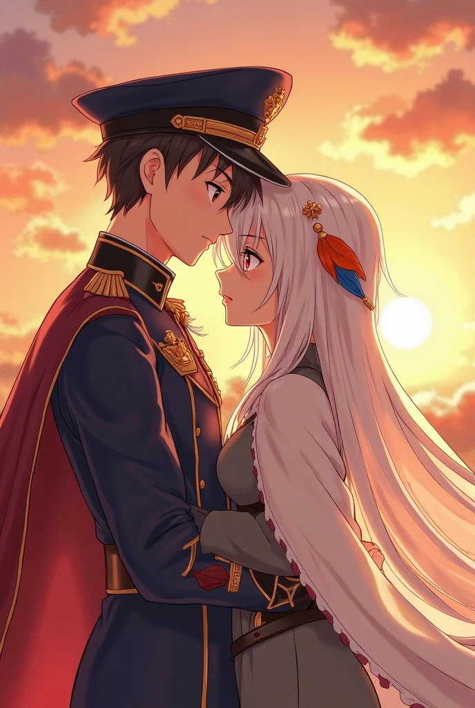 The picture is in Aidairo's Art Style,it's A romantic scene unfolds ...