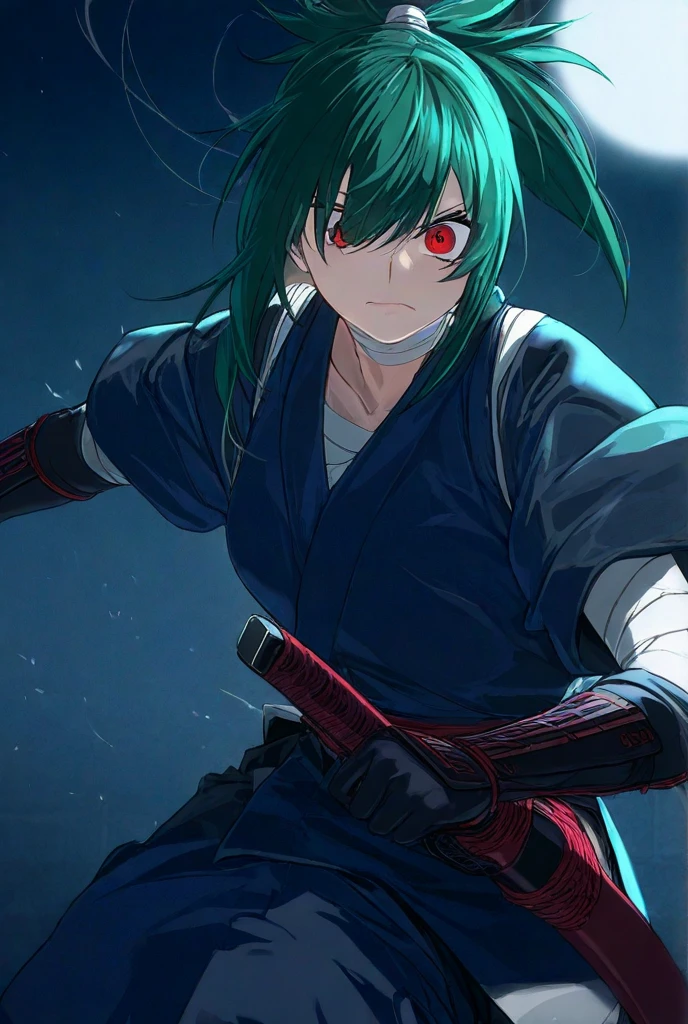 picture of a female samurai with a sword removed from the scabbard ...