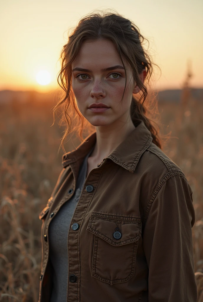 THE LAST OF US PART II ELLIE, parts, gray brown eyes, Un primer plano ...