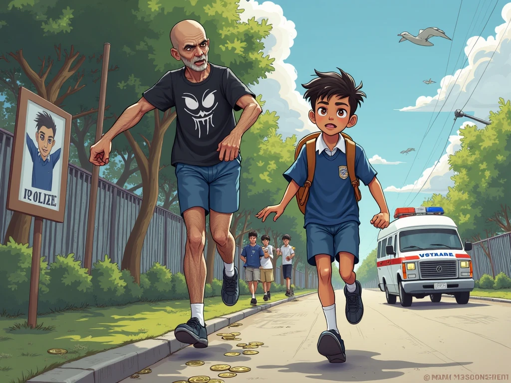 Outside the school, Smayan, wears a blue school uniform with a white ...