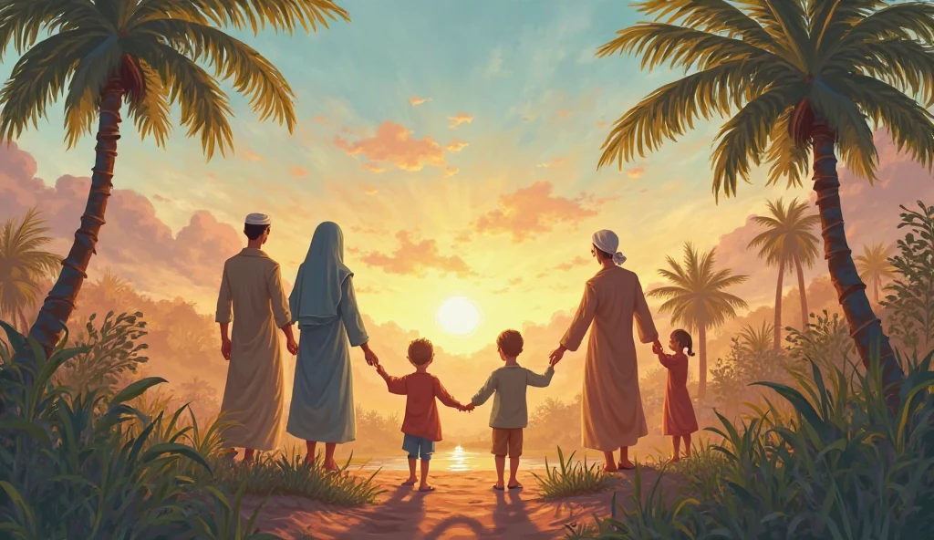 The Story of Ali and Fatima, and Umar and Aisha* In a small village - SeaArt AI