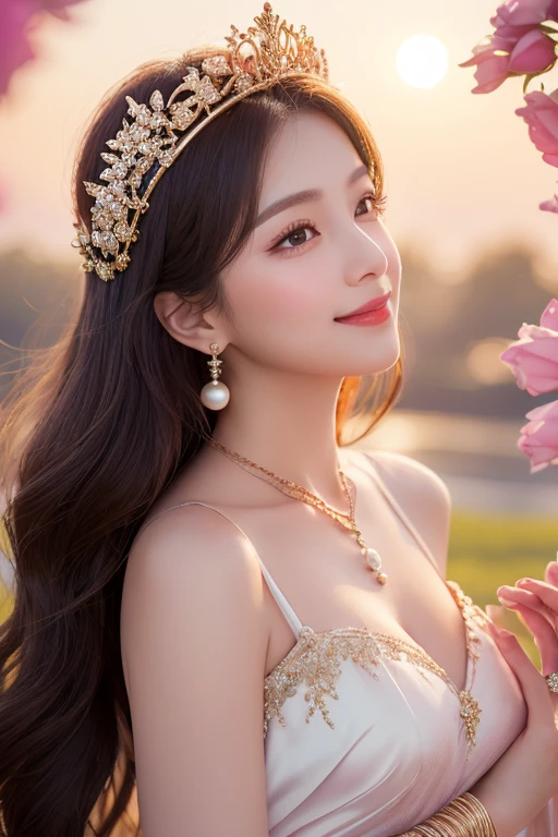 A hyper-realistic close-up of a Love Goddess, radiating an aura of romance and w - SeaArt AI