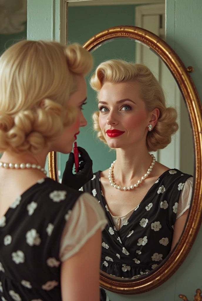 1. Decade of the 1950s — A woman with bright blue eyes and blond hair ...