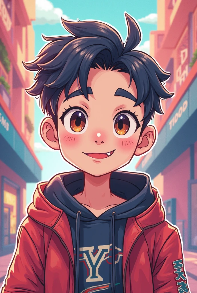 Male animated cartoon-style vtuber image - SeaArt AI