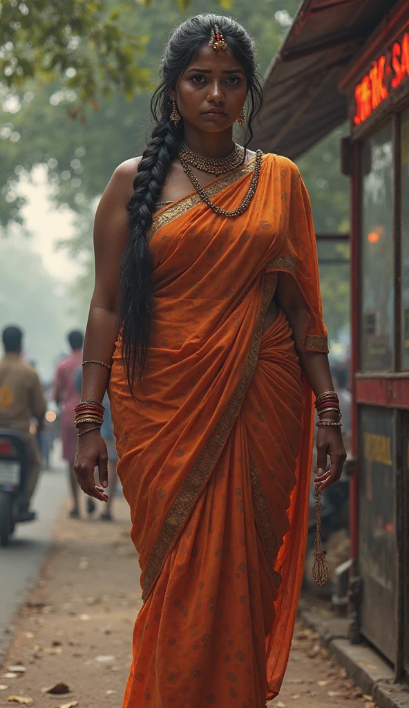 Tall dark brown oily skin indian nerd girl with fat thick athletic ...