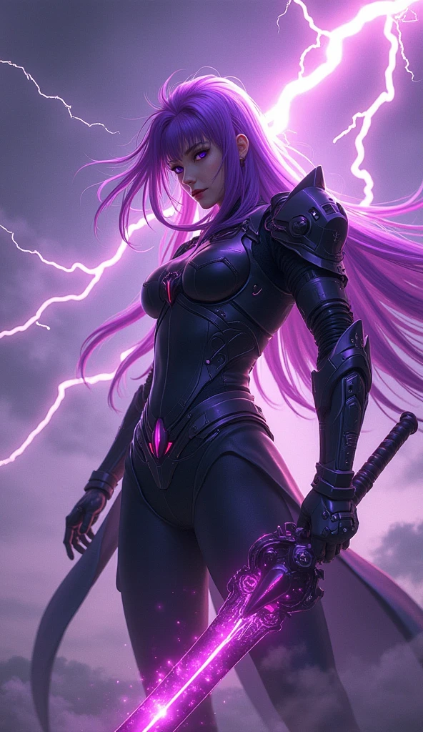 Honkai Impact 3 Raiden Mei's Herrscher of Lightning form， Long purple ...
