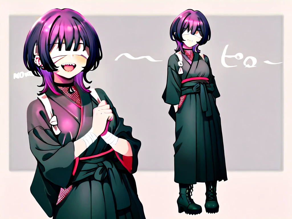 1 girl to improve Sa、masterpiece、best quality、purple hair wolf cut ...