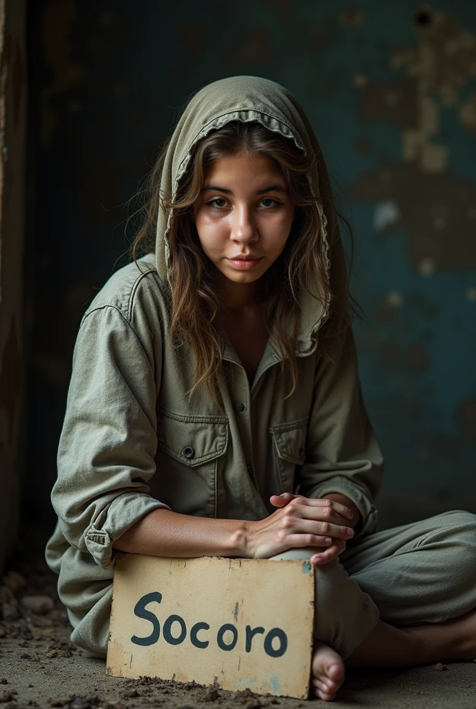 Create an image in the dramatic realism style: An image with a very ...