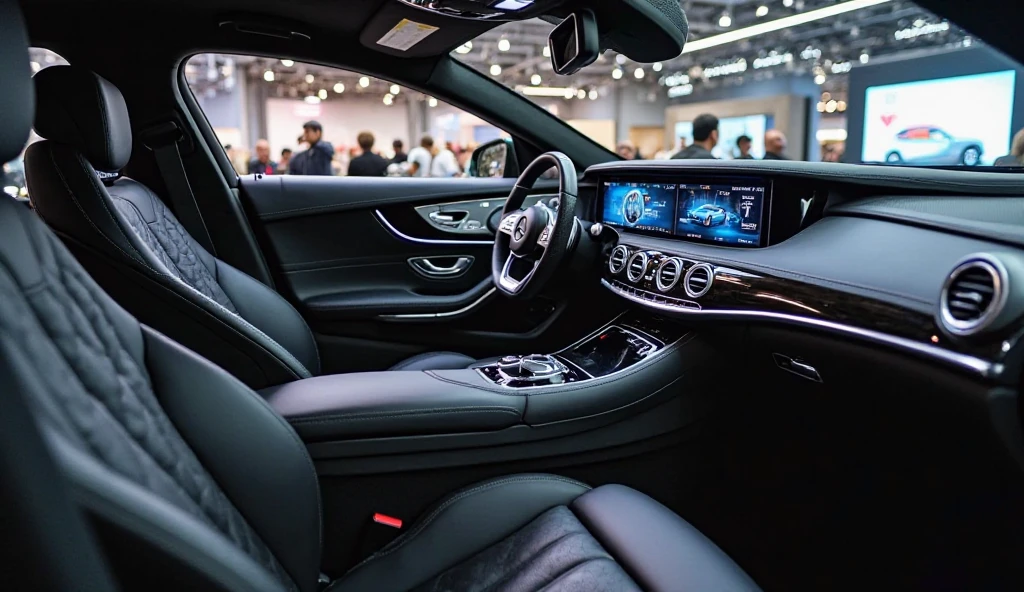 Highly detailed and realistic interior of 2025 Mercedes S Class modern ...