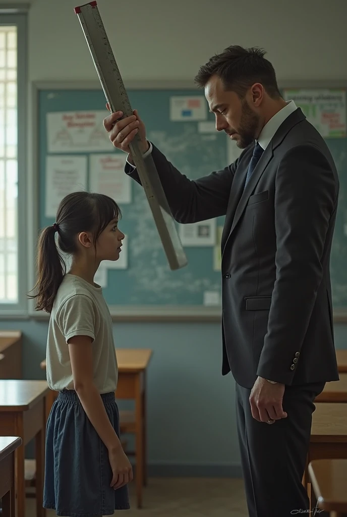 A high school girl gets spanked hard by a ring ruler - SeaArt AI
