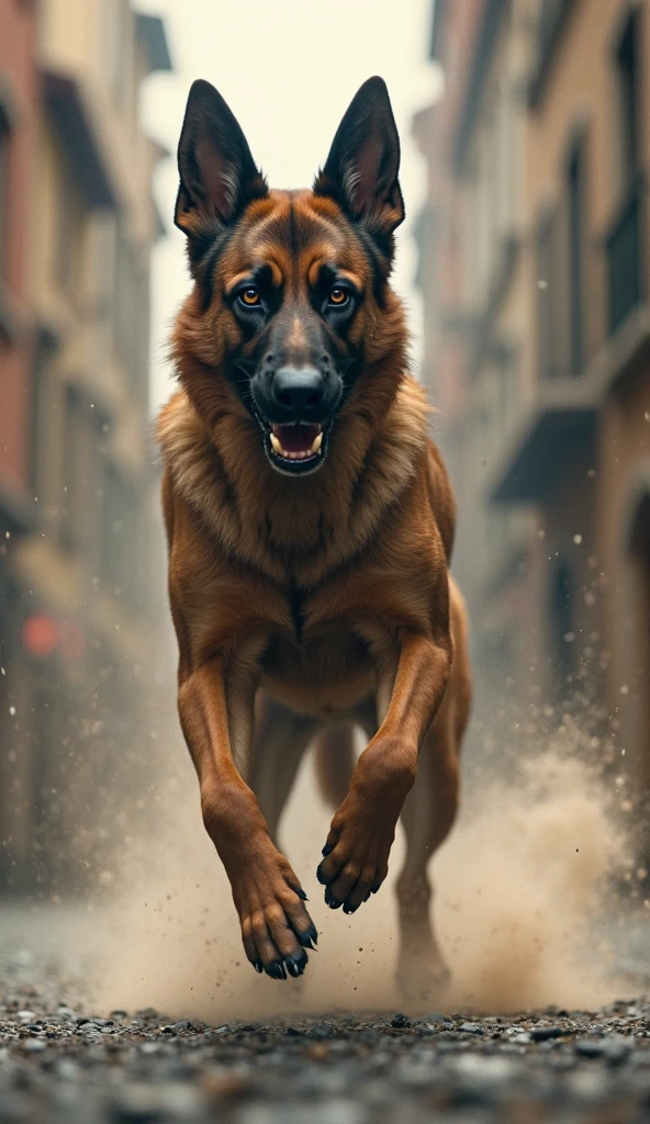 Let's create the german shepherd dog standing upright on 2 legs - SeaArt AI