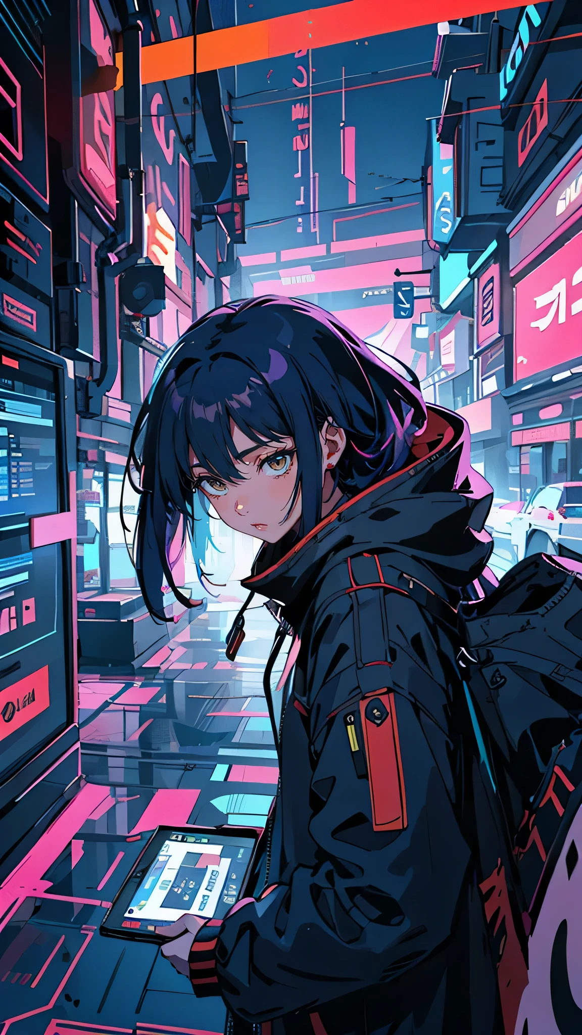 A surreal digital environment within Nexus Core Layer 5 — endless black ...