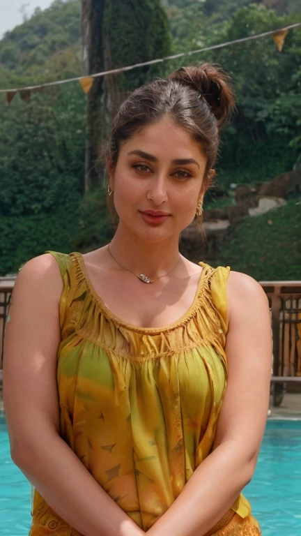 Night scene, extreme close up photo of sexy kareenak from top view ...