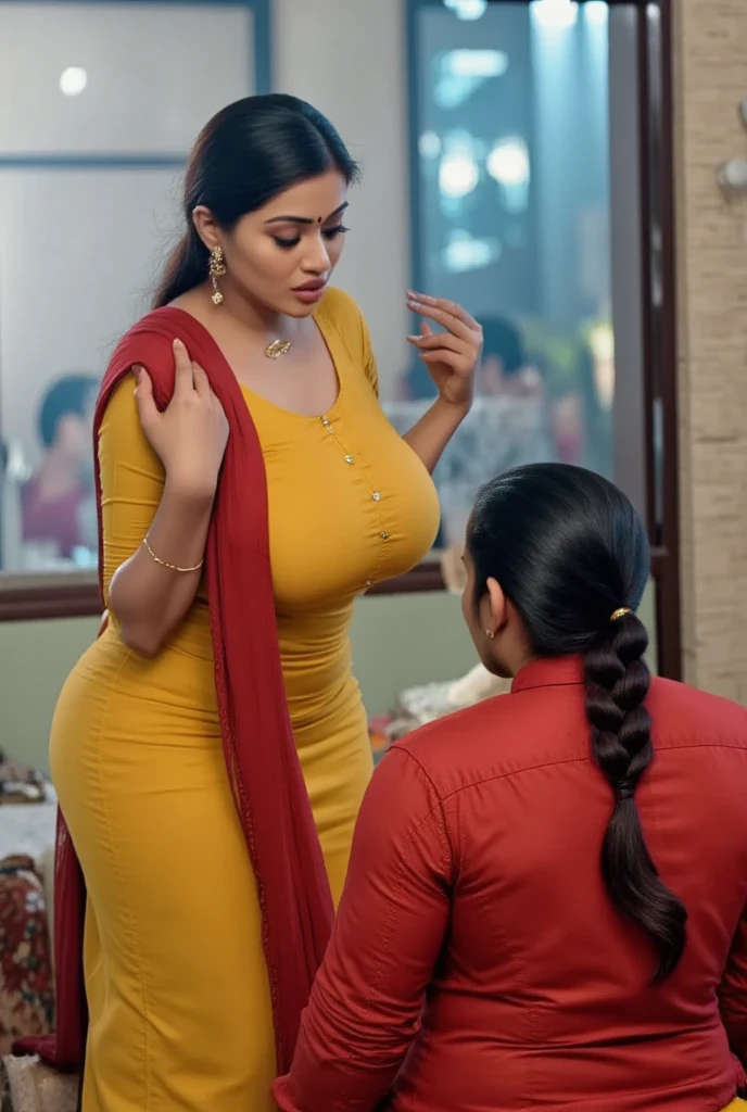 Hot skinny slim healthy south indian sanskari mom aunty body dark brown ...