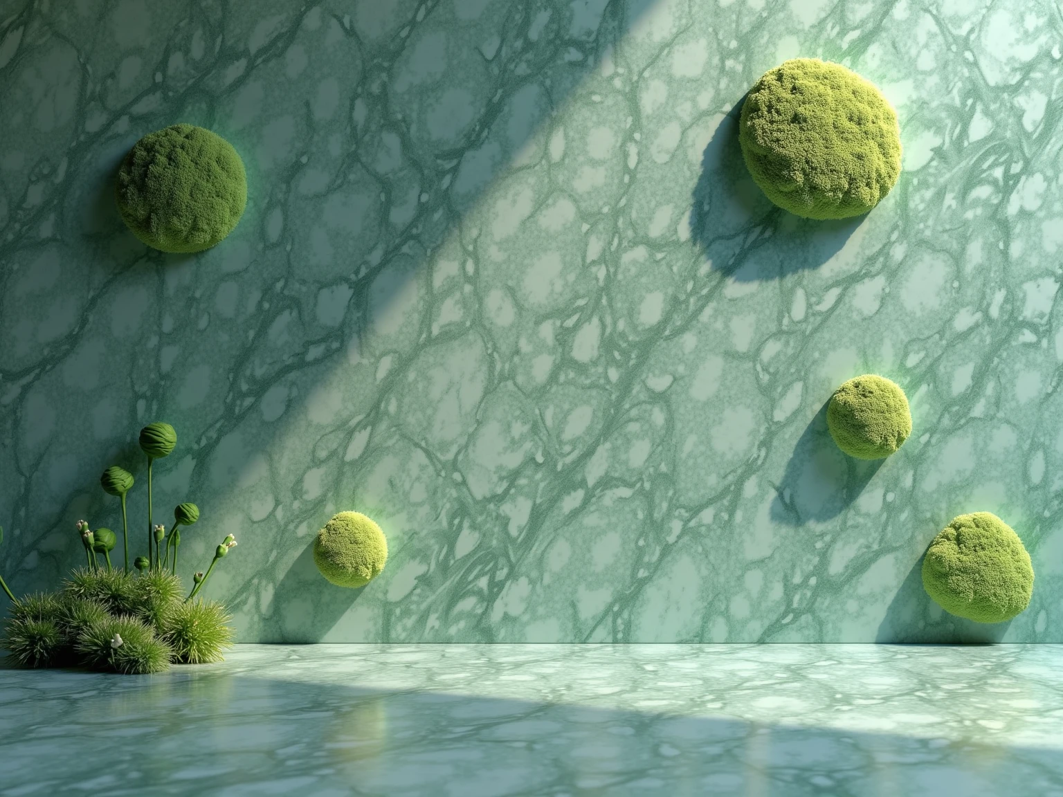 (16K realistic and soft shade:1.2), Flat marble texture front down view ...