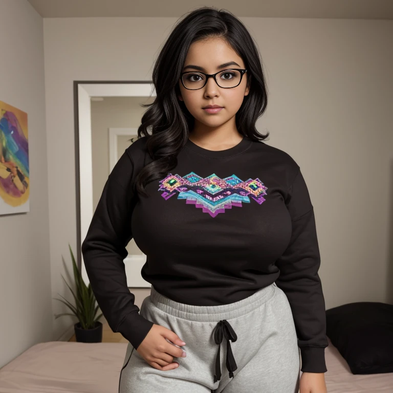 Timid short cute slightly chubby raven nyuugao Mexican geeky emo girl ...