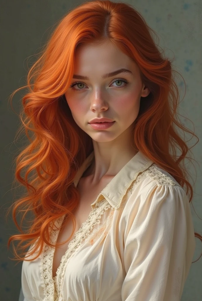 Blouse a red-haired woman - SeaArt AI