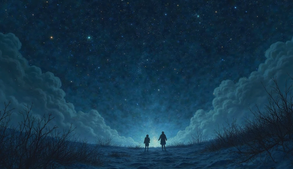 Myriad Cold Stars They look from the dark of heaven. Gloomy. - SeaArt AI