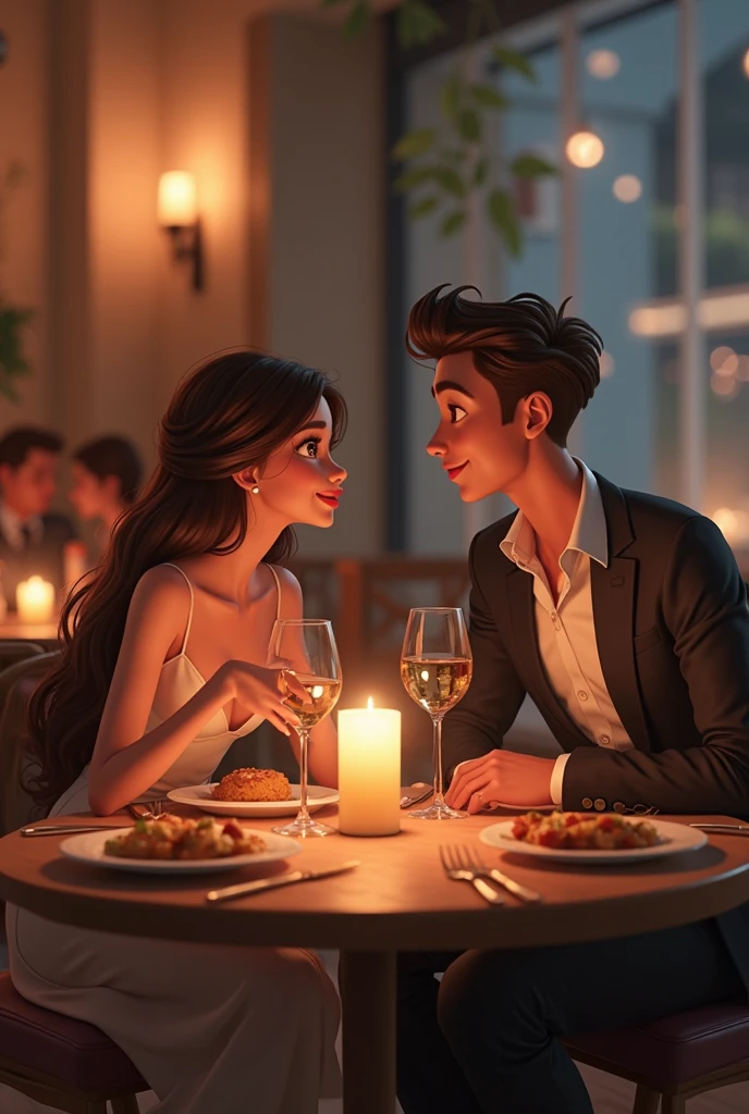 Couple dinner date animation - SeaArt AI