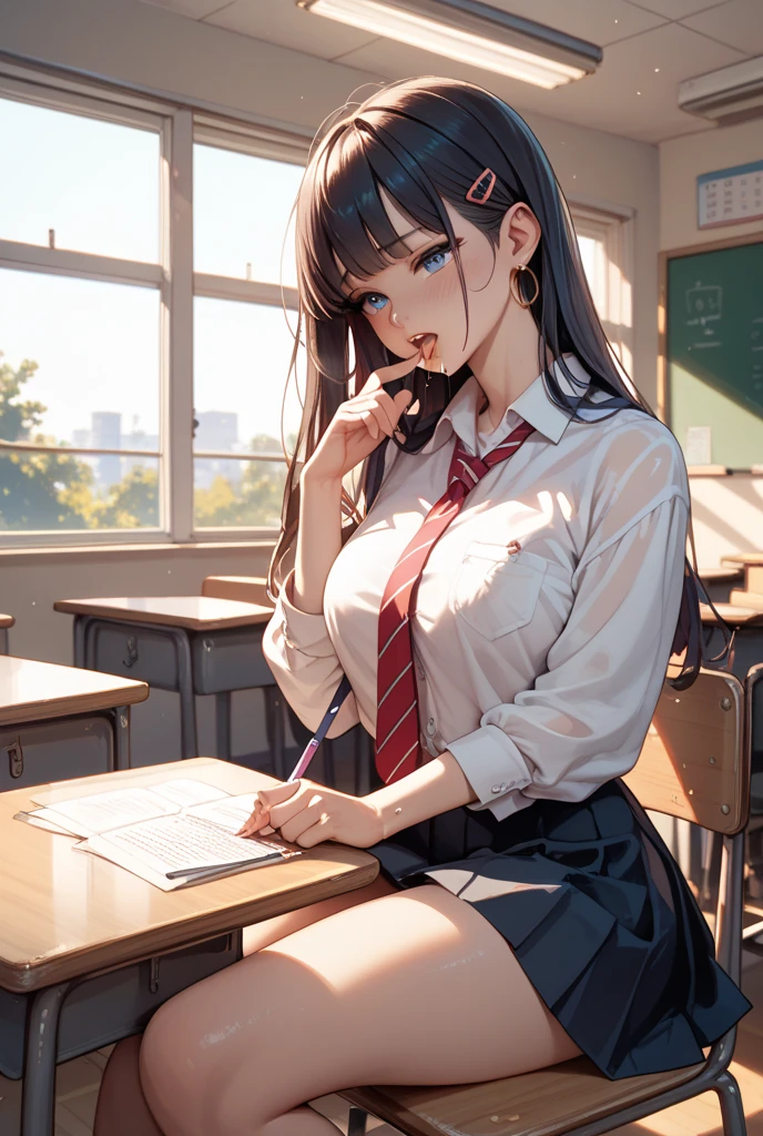I'm secretly masturbating in the classroom alone、Write JK - SeaArt AI