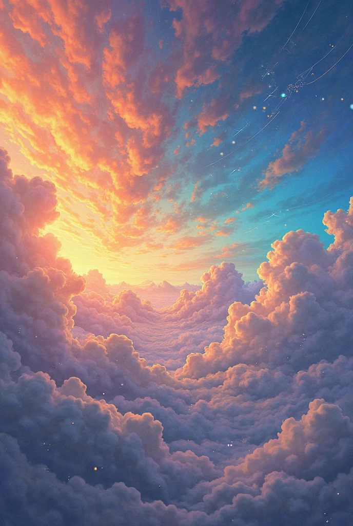 Colourful sky with function - SeaArt AI