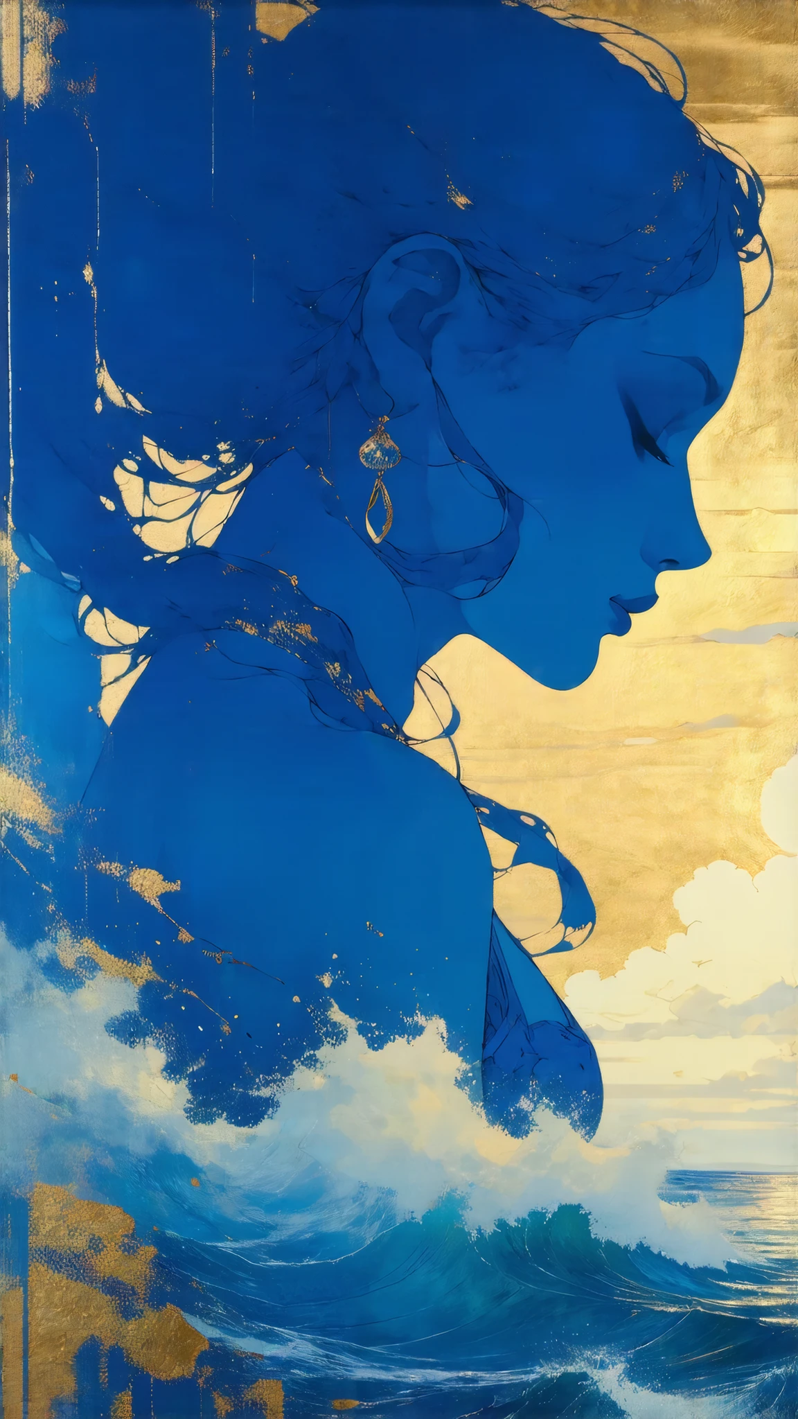 (((double blue and gold create the strongest visual art with just only ...