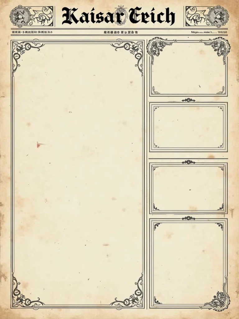 Ultra-HD Qing Dynasty Kaiserreich Newspaper Front Page Prompt - SeaArt AI