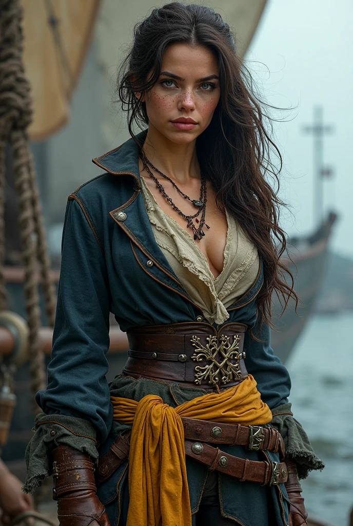 A swaggering pirate woman stands with confidence—this is Sorren of ...