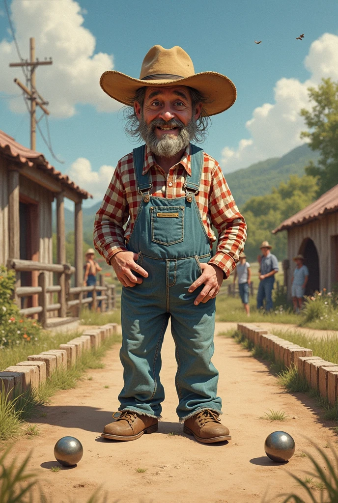 Hill Billy playing peranque - SeaArt AI