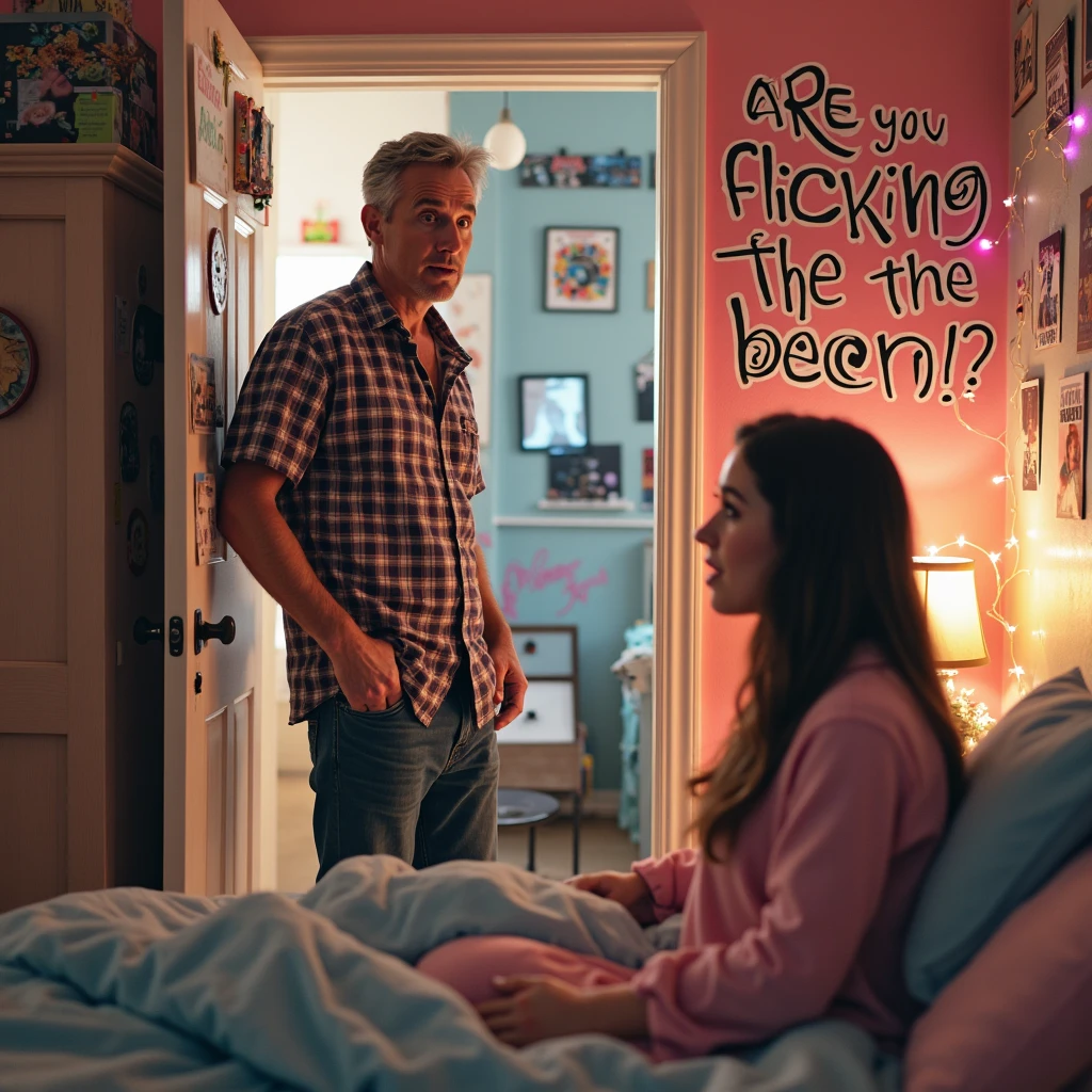 Photograph,The words "Are you flicking the bean?" is boldly displayed ...