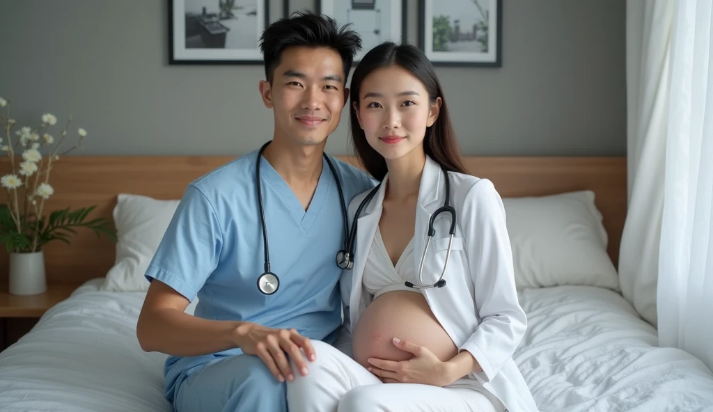 Please make me a picture, A beautiful young Chinese man wearing a ...