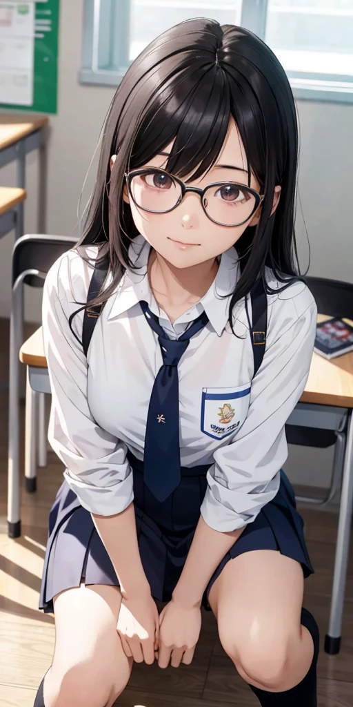 Wearing school uniform、Asian girls are taking pictures, a hyperREAL SCHOOL - SeaArt AI
