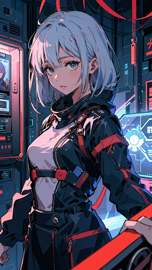 A black void fractured by red code grids — the Mandatory Zero Zone - SeaArt AI