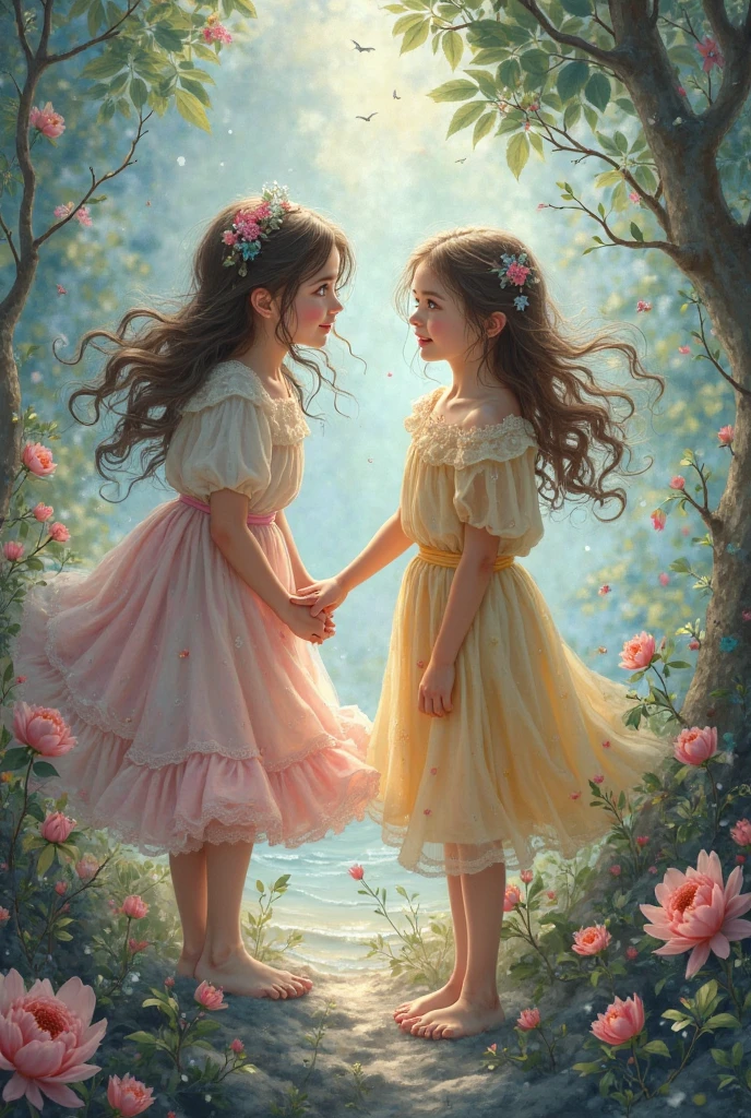 Draw Me Two Girls - SeaArt AI