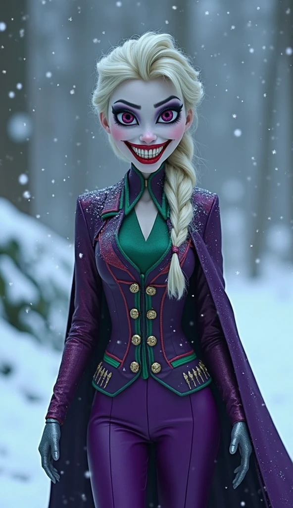 Elsa from Disney, reimagined with a Joker-inspired appearance - SeaArt AI