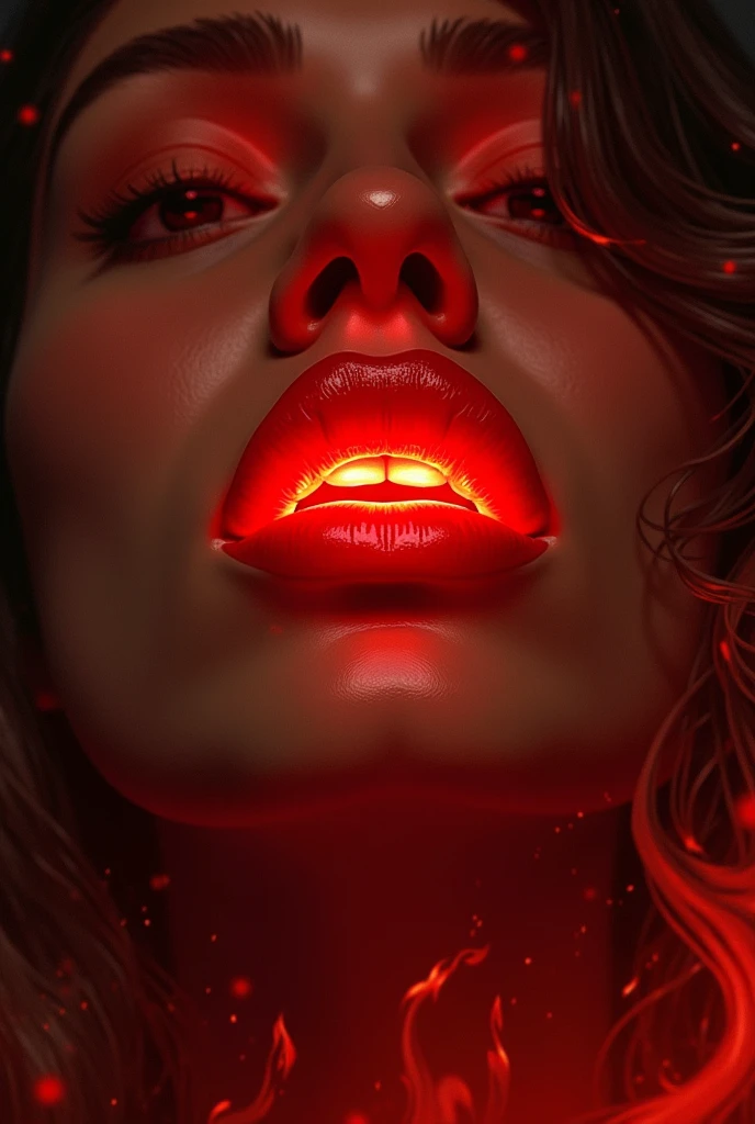In the foreground and in illustration , I want women's lips that are ...