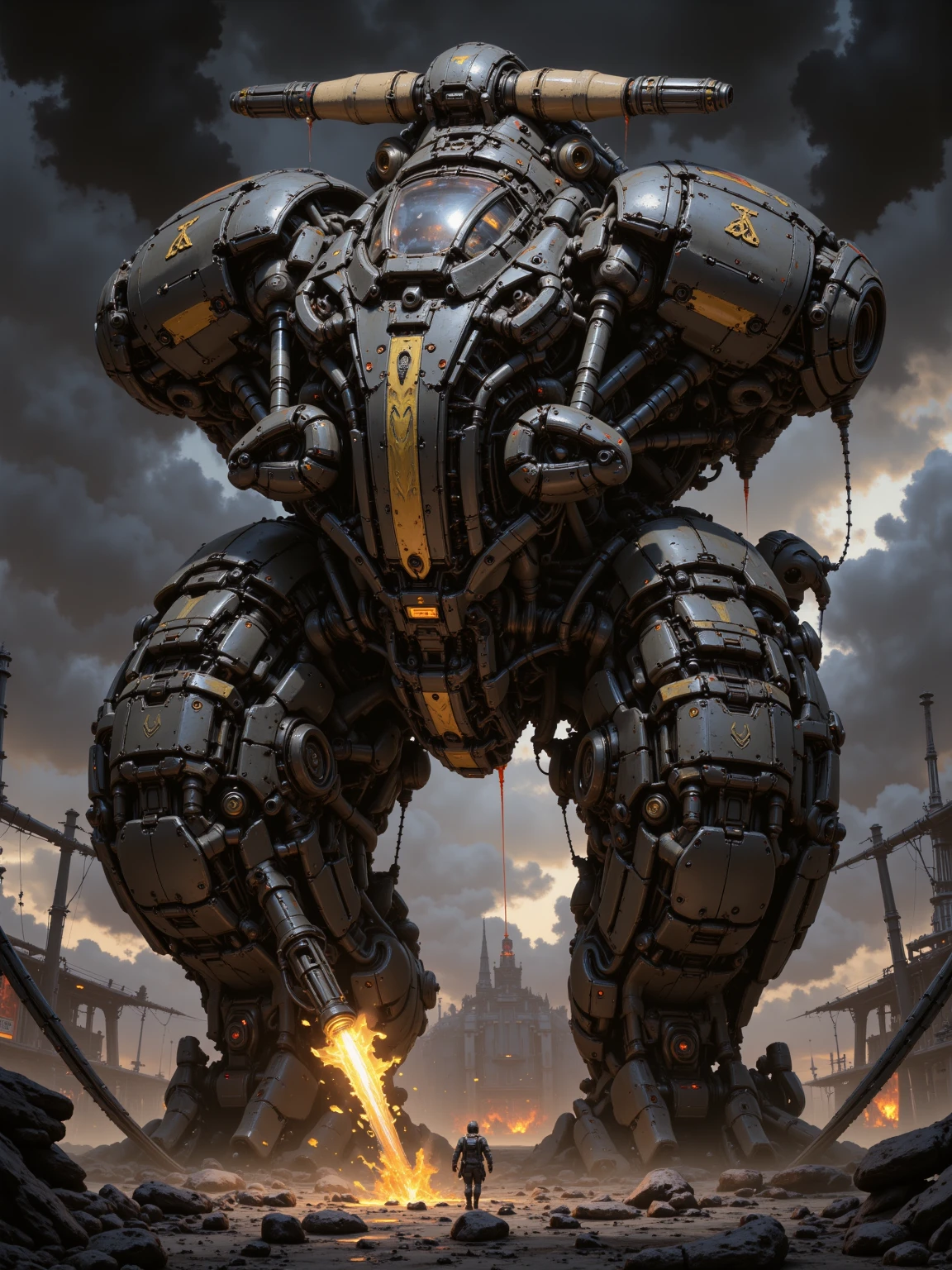 Masterpiece. Ultra HD. Photorealistic — (Combat walker with reverse ...