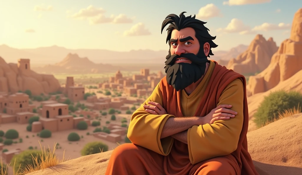 11. A Ira de Jonas Jonah, a 40-year-old man with a black beard and hair ...