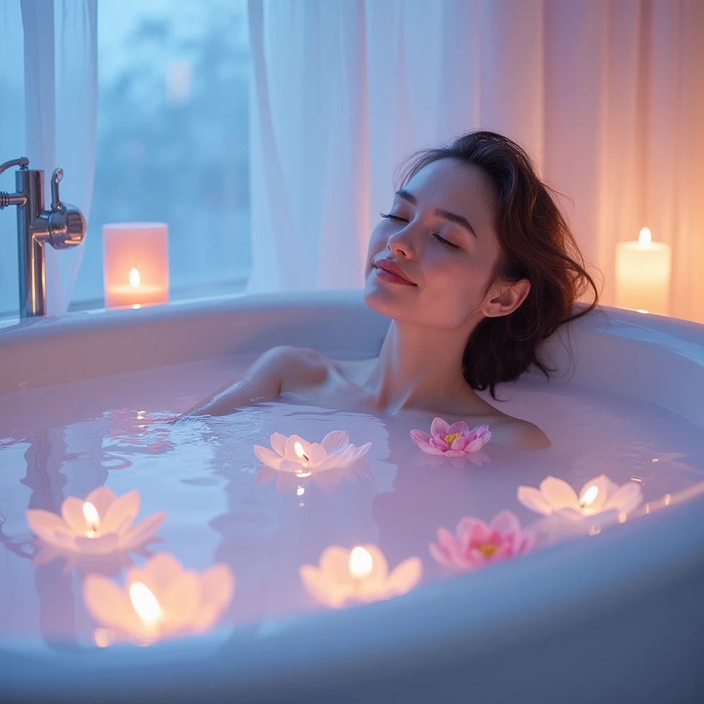 Create a euphoric and extremely relaxing album cover for the meditation ...