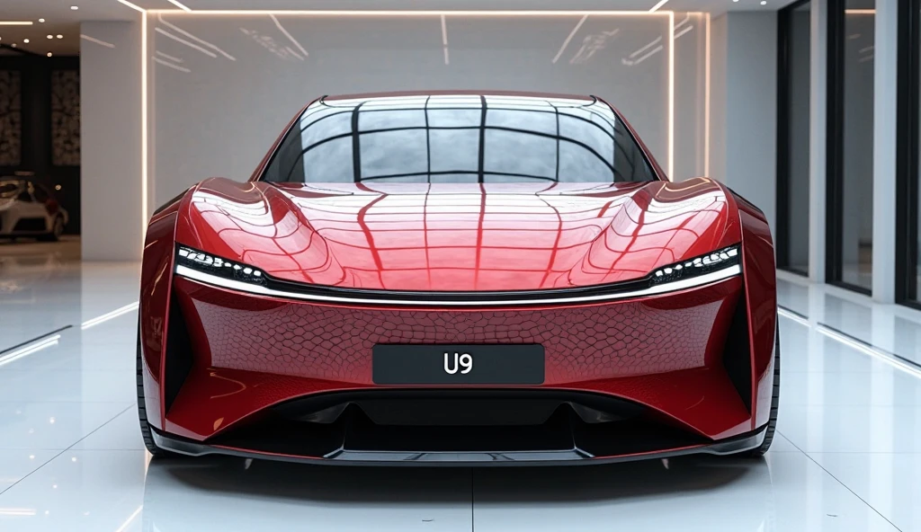 An ultra-realistic view of the aggressive straight front angle of a ...