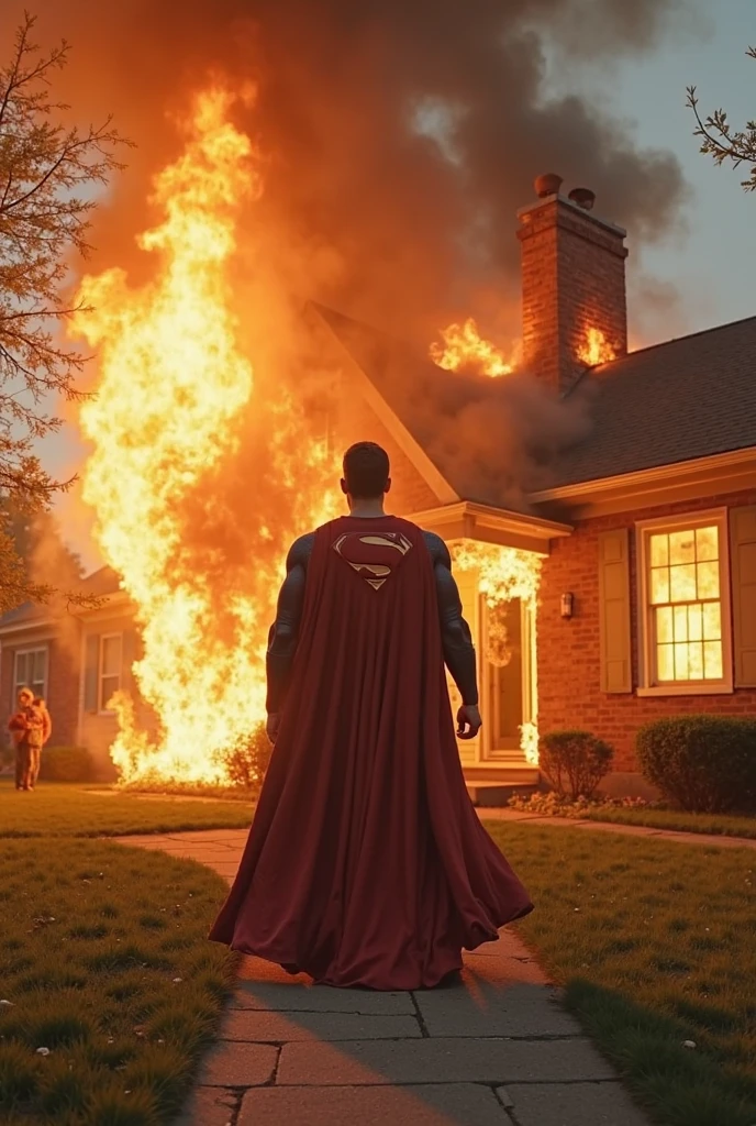 Videos of Superman setting fire to the house - SeaArt AI