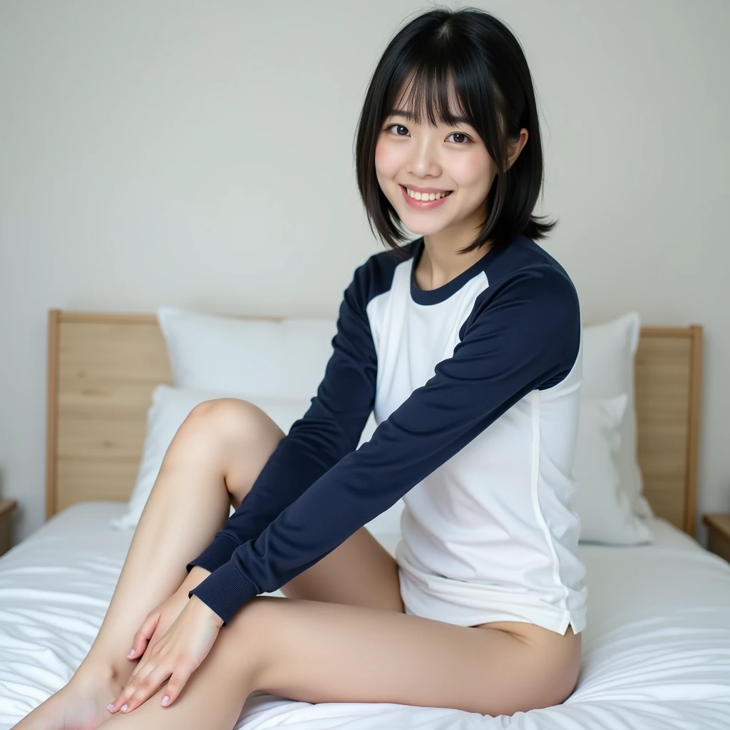 portrait photo , masterpiece, nsfw,8k,focus on legs, ( sitting and laughing - SeaArt AI